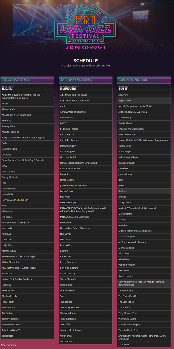 Java Jazz Festival 2019: Ini Jadwal dan Live Streamingnya